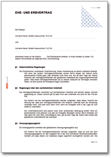 Ehe- und Erbvertrag • CH Vertrag Download