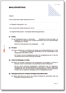 Maklervertrag • CH Vertrag Download